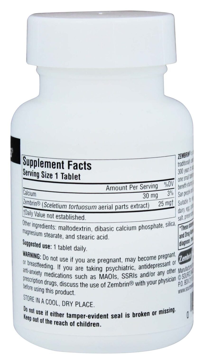Zembrin Sceletium Tortuosum aka Kanna for Mental Well-Being 25 mg ...